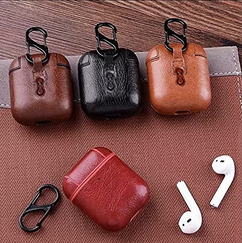 ProCarrier AirPods Protective Shockproof Silicone Matte Wired or Wireless case Cover with Keychain and Visible LED Compatible with Apple AirPods 1 and 2