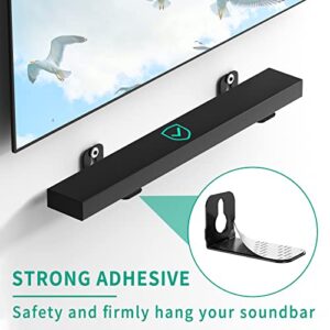 notiela Universal Soundbar Wall Mount Bracket Floating Wall Shelf for Samsung, Sony, LG, Nakamichi, Polk Audio, Vizio, Roku, Onn Soundbar Mount Mounting Bracket Sound Bar Mount Under TV