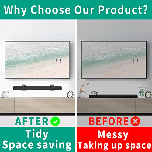 notiela Universal Soundbar Wall Mount Bracket Floating Wall Shelf for Samsung, Sony, LG, Nakamichi, Polk Audio, Vizio, Roku, Onn Soundbar Mount Mounting Bracket Sound Bar Mount Under TV