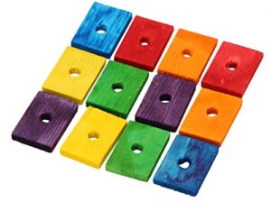 bonka bird toys 2084 pk12 wood squares bird toys