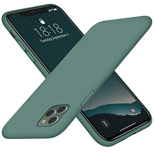 DTTO Compatible with iPhone 11 Pro Case, [Romance Series] Full Covered Silicone Cover [Enhanced Camera and Screen Protection] with Honeycomb Grid Cushion for iPhone 11 Pro 5.8" 2019,Midnight Green