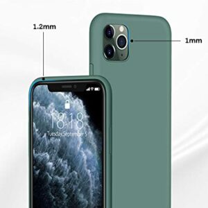 DTTO Compatible with iPhone 11 Pro Case, [Romance Series] Full Covered Silicone Cover [Enhanced Camera and Screen Protection] with Honeycomb Grid Cushion for iPhone 11 Pro 5.8" 2019,Midnight Green