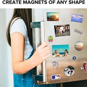 Magnetic Sheets with Adhesive Backing - Each 4" x 6" - Flexible Magnetic Paper with Strong Self Adhesive - Sticky Magnet Sheets for Photo and Picture Magnets, Stickers and Other Craft Magnets