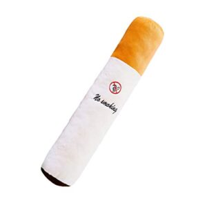 NUOBESTY Novelty Cigarette Pillow No Smoking Plush Toy Cylindrical Sofa Decoration Gifts for Home Car Use 50cm (Without Inner Container)