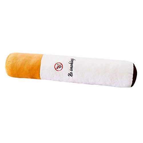 NUOBESTY Novelty Cigarette Pillow No Smoking Plush Toy Cylindrical Sofa Decoration Gifts for Home Car Use 50cm (Without Inner Container)