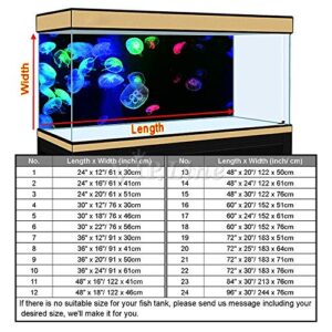 VIP.LINE Jellyfish Aquarium Background Poster PVC Fish Tank Decorations Landscape (30" x 22"/ 76 x 56cm)