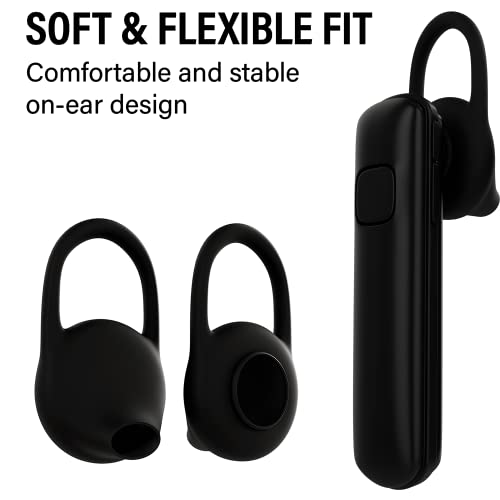 Ear Tips Soft Replacement Silicone Gel Cover Pads 10 PCS for Bluetooth Headset Earbuds Earphones Earpiece - Black