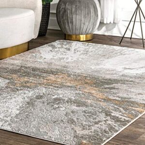 nuloom cyn abstract runner rug, 2' 8" x 8', silver