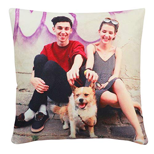 Customized Pillow with Picture Including Pillow Insertion Design for Your Own Photo Print Soft and Comfortable to Enjoy Deep Sleep (16''X 16'')