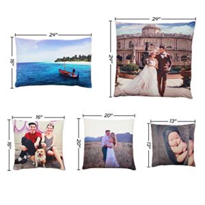 Customized Pillow with Picture Including Pillow Insertion Design for Your Own Photo Print Soft and Comfortable to Enjoy Deep Sleep (16''X 16'')