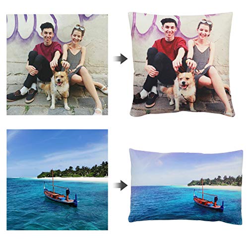 Customized Pillow with Picture Including Pillow Insertion Design for Your Own Photo Print Soft and Comfortable to Enjoy Deep Sleep (16''X 16'')