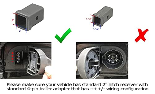 iJDMTOY Smoked Lens 15-LED Tow Hitch Receiver Brake Tail Light w/Strobe Feature Compatible With Truck SUV Trailer Equipped Class 3/4/5 2-Inch Towing Adapter Hole