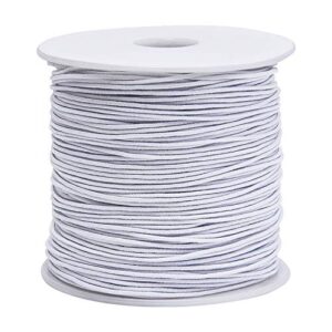 livder 0.8 mm elastic string cord thread cords for jewelry making bracelets beading, 109 yards, white