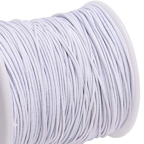 Livder 0.8 mm Elastic String Cord Thread Cords for Jewelry Making Bracelets Beading, 109 Yards, White