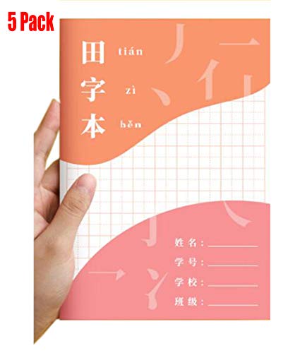 5 Books to Learn Chinese Characters Exercise Book Practice Chinese Exercise Book Writing Notebook Pinyin Chinese Character Primary School Works