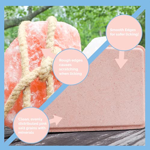 Himalayan Secrets 8.8LB (4KG) Compressed Pink Himalayan Salt Animal Lick Brick for Livestock and Wildlife - 100% Pure & Natural Feed Salt - 84 Natural Minerals and Trace Elements