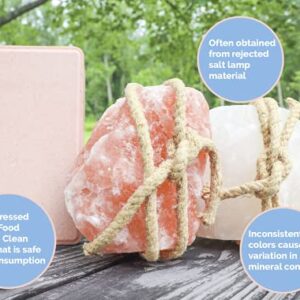 Himalayan Secrets 8.8LB (4KG) Compressed Pink Himalayan Salt Animal Lick Brick for Livestock and Wildlife - 100% Pure & Natural Feed Salt - 84 Natural Minerals and Trace Elements