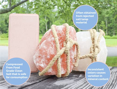 Himalayan Secrets 8.8LB (4KG) Compressed Pink Himalayan Salt Animal Lick Brick for Livestock and Wildlife - 100% Pure & Natural Feed Salt - 84 Natural Minerals and Trace Elements