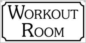 jacksoney tin sign new aluminum metal workout room retro hotel motel home school gym sign retro 11.8 x 7.8 inch