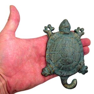 Wowser Cast Iron Turtle Wall Hook Set, Pack of 3, 5 1/4 Inch