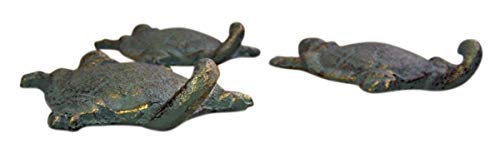 Wowser Cast Iron Turtle Wall Hook Set, Pack of 3, 5 1/4 Inch