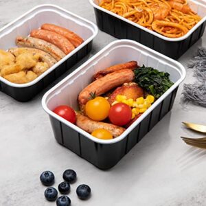 OTOR Bento box Meal Prep Containers with Clear Airtight Lids 30oz Lunch Boxes Deli Container take away food storage Two-color process Stackable Reusable BPA Free Dishwasher, Microwave, Freezer Safe 25 Sets