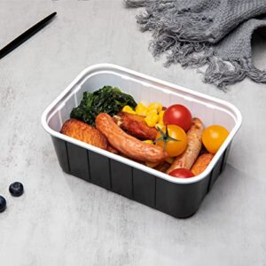 OTOR Bento box Meal Prep Containers with Clear Airtight Lids 30oz Lunch Boxes Deli Container take away food storage Two-color process Stackable Reusable BPA Free Dishwasher, Microwave, Freezer Safe 25 Sets