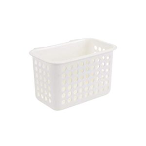 desktop hanging bathroom hollowed out multifunction practical laundry storage basket (white)