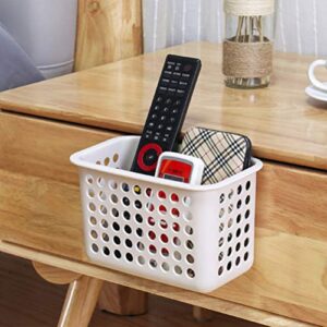 Desktop Hanging Bathroom Hollowed Out Multifunction Practical Laundry Storage Basket (White)