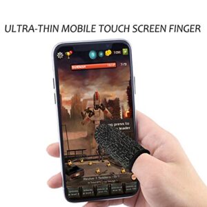 Newseego Mobile Game Controllers Finger Sleeve, Breathable Anti-Sweat Soft Touch Screen Finger Sleeve Sensitive Shoot and Aim for Rules of Survival/Knives Out for Android & iOS [12 Pack]