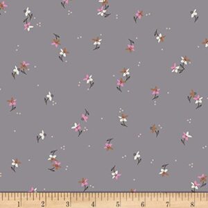 art gallery fabrics art gallery dollhouse waltz moonlit fabric, grey