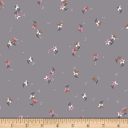 Art Gallery Fabrics Art Gallery Dollhouse Waltz Moonlit Fabric, Grey