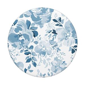 Light Blue Floral Flowers Country Vintage Antique PopSockets PopGrip: Swappable Grip for Phones & Tablets