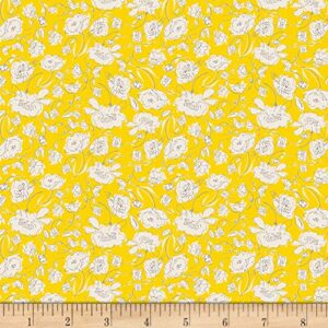 art gallery fabrics art gallery wonderful things blooming brook sol fabric, yellow