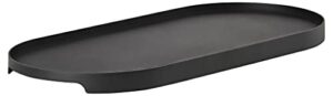 zone denmark, singles oval tray, metal, modern design, black, 1 count