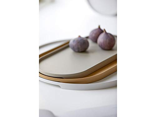 ZONE DENMARK, SINGLES Oval Tray, Metal, Modern Design, Black, 1 Count