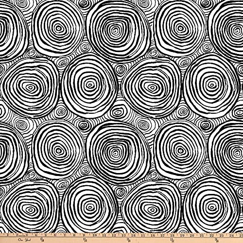 Kaffe Fassett Collective for FreeSpirit Onion Rings Black, Fabric by the Yard