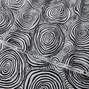 Kaffe Fassett Collective for FreeSpirit Onion Rings Black, Fabric by the Yard