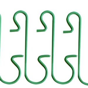 RuiLing 100pcs Metal S Hooks DIY Christmas Tree Decoration Pendants Ornaments Hanging Hooks Multi-Function S-Shaped Hook Hanger Green