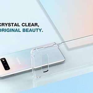 KIOMY Galaxy S10 Plus Case Ultra Crystal Clear Shockproof Bumper Protective for Samsung Galaxy S10 Plus S10+ Transparent Pure TPU Slim Fit Gel Flexible Cell Phone Back Cover Men Women