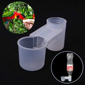 kathson 20 Pcs Bird Drinker Feeder Plastic Soda Pop Water Bottle Cup Ideal for Chicken Pigeons Birds Feeder Trough Animal Feeding Accessories