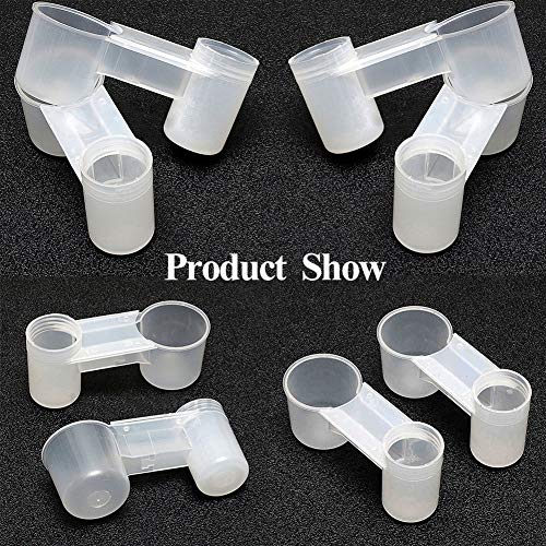 kathson 20 Pcs Bird Drinker Feeder Plastic Soda Pop Water Bottle Cup Ideal for Chicken Pigeons Birds Feeder Trough Animal Feeding Accessories