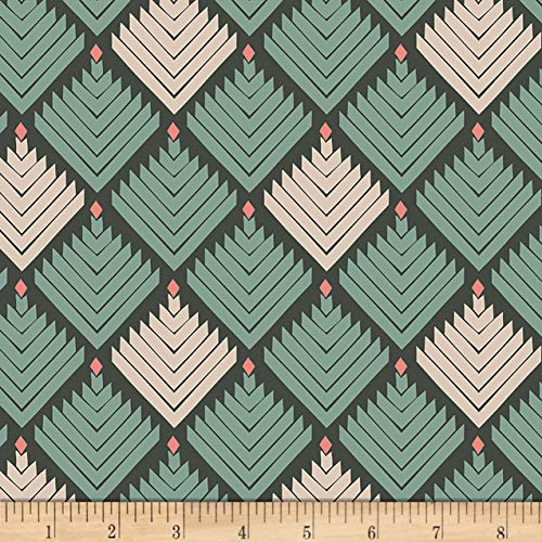 Art Gallery Fabrics Art Gallery Indie Boheme Folk Pleats Fabric, Blue and Beige