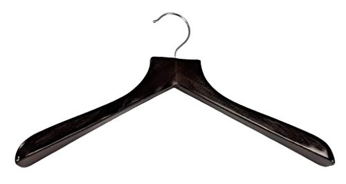 Pillowtex Walnut Finish Closet Clothes Hangers - Set of 10