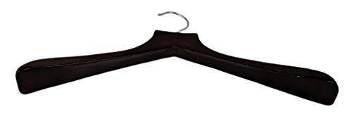 Pillowtex Walnut Finish Closet Clothes Hangers - Set of 10