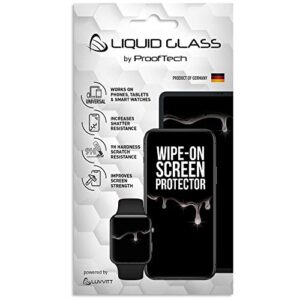 luvvitt liquid glass screen protector scratch and shatter resistant wipe on nano protection for all phones tablets smart watches - universal