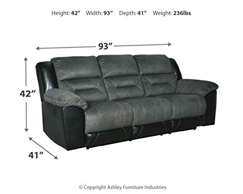 Signature Design by Ashley Contemporary Reclining Sofas, Gray