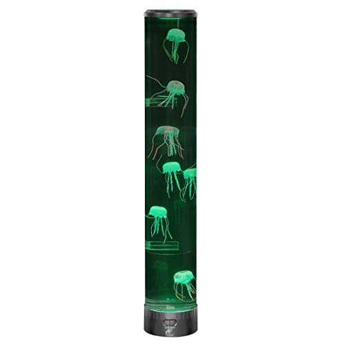 Lightahead LED Jellyfish Aqua Mood Lamp with 5 Color Changing Light Effects .The Ultimate Extra Large Sensory Synthetic Jelly Fish Tank Aquarium Mood Lamp. Ideal Gift (Extra Large)