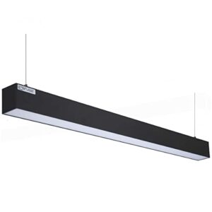 4ft dimmable led linear light fixture with plug,45w led office light 0-10v dimmable,led hanging lights 4800 lumens 5000k daywhite,1.2m mount ceiling light fixtures for workshop market etl 100-277v