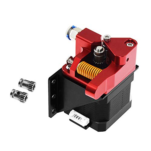 Sunhokey Dual Gear Extruder, Aluminum Dual Drive Extruder Upgrade Kit , Compatible with Creality Ender 3 CR10 CR-10 Pro CR-10S, Drive Feed for 3D Printer 1.75mm Filament